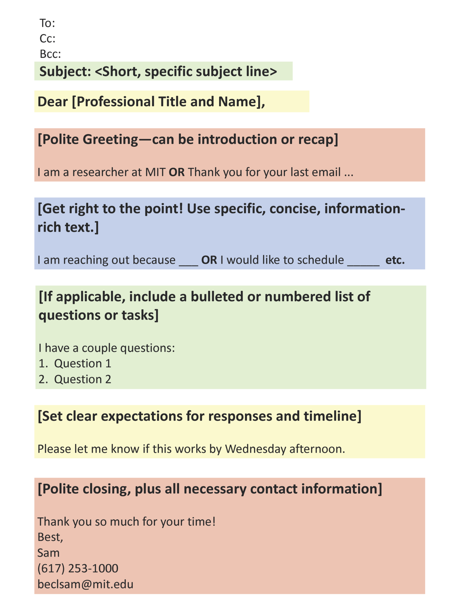 Professional Email : Biological Engineering Communication Lab